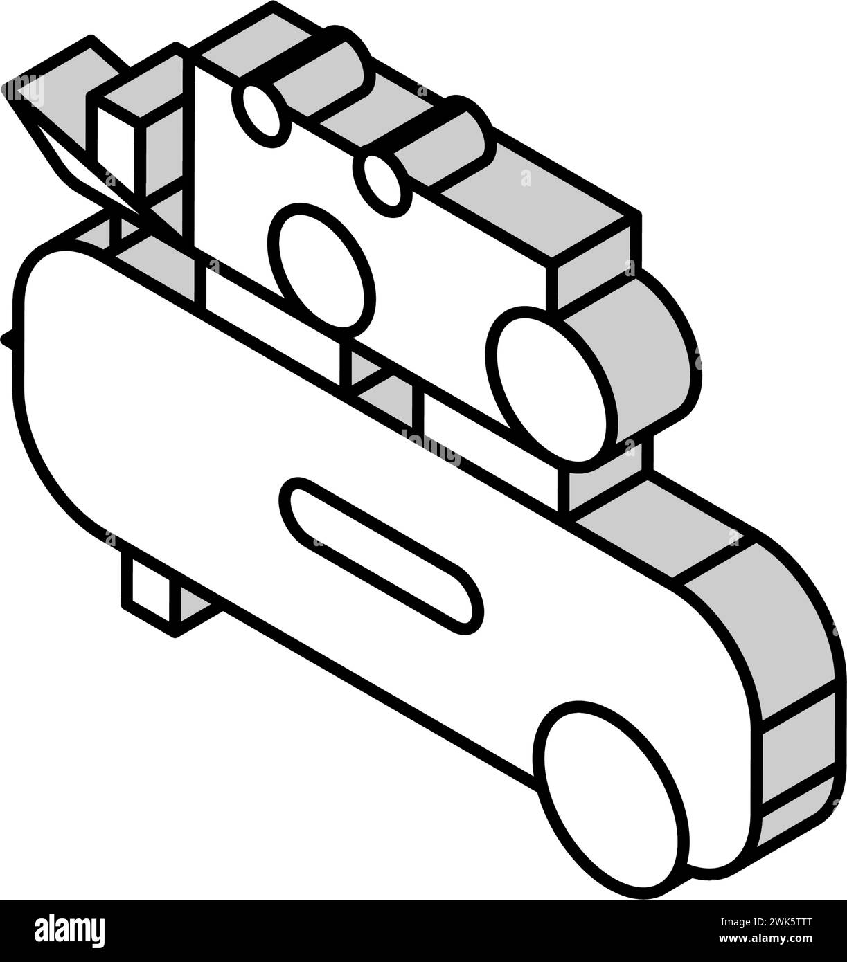 piston air compressor isometric icon vector illustration Stock Vector ...