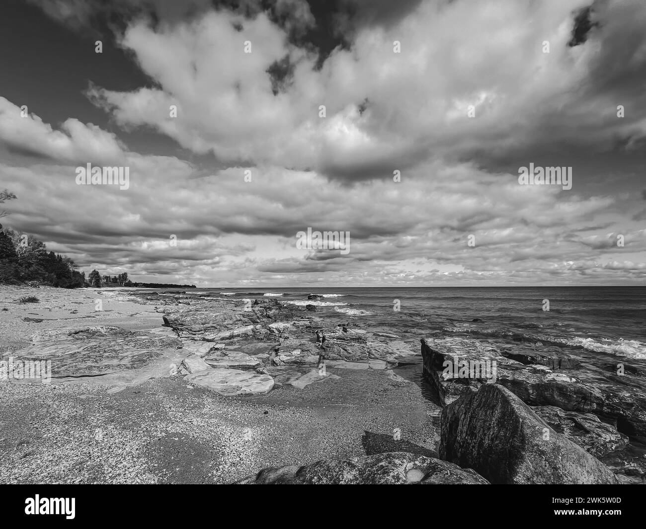 These Black and white images are of the Door County Peninsula located ...