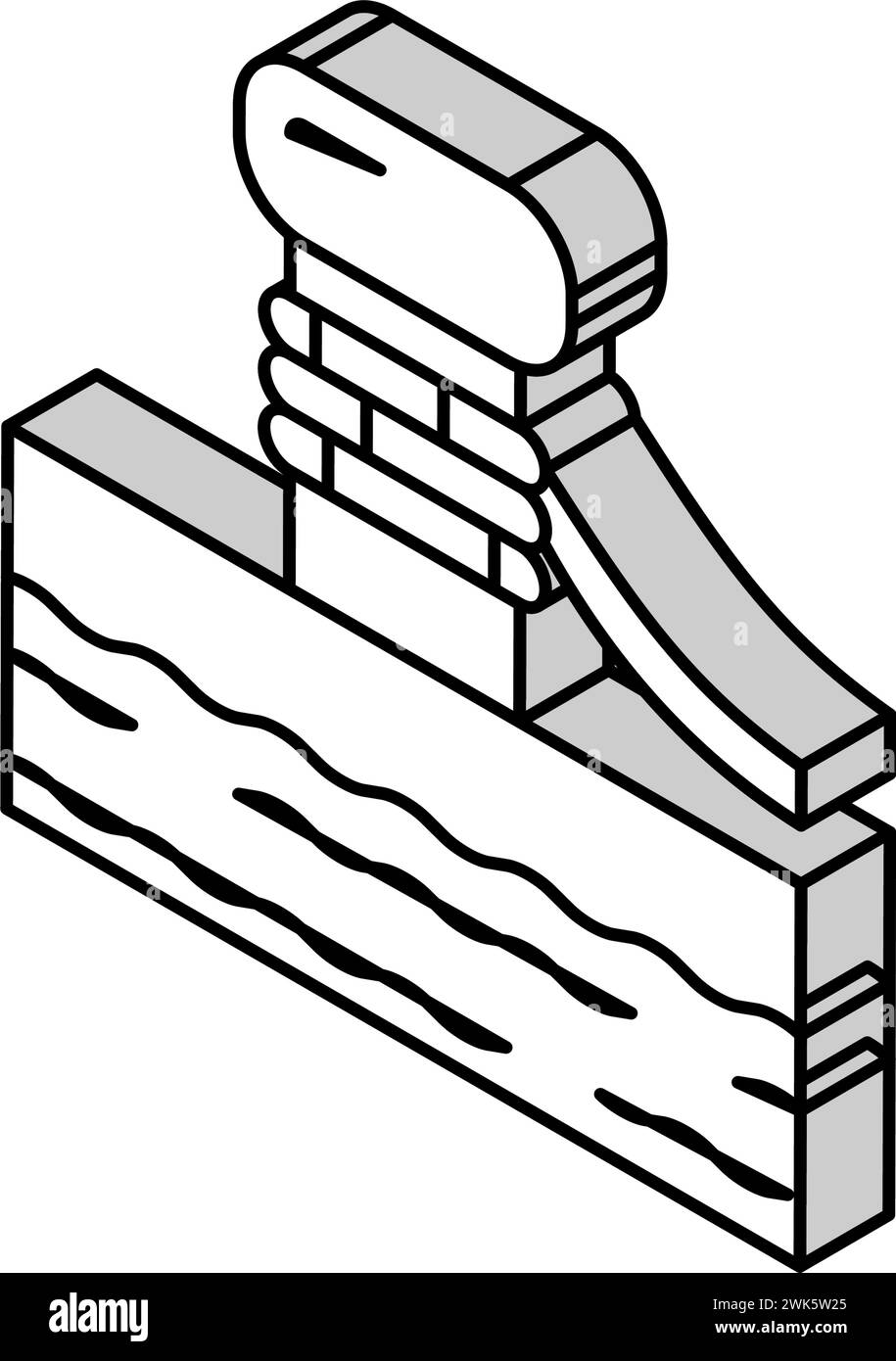 mooring bollard port isometric icon vector illustration Stock Vector ...