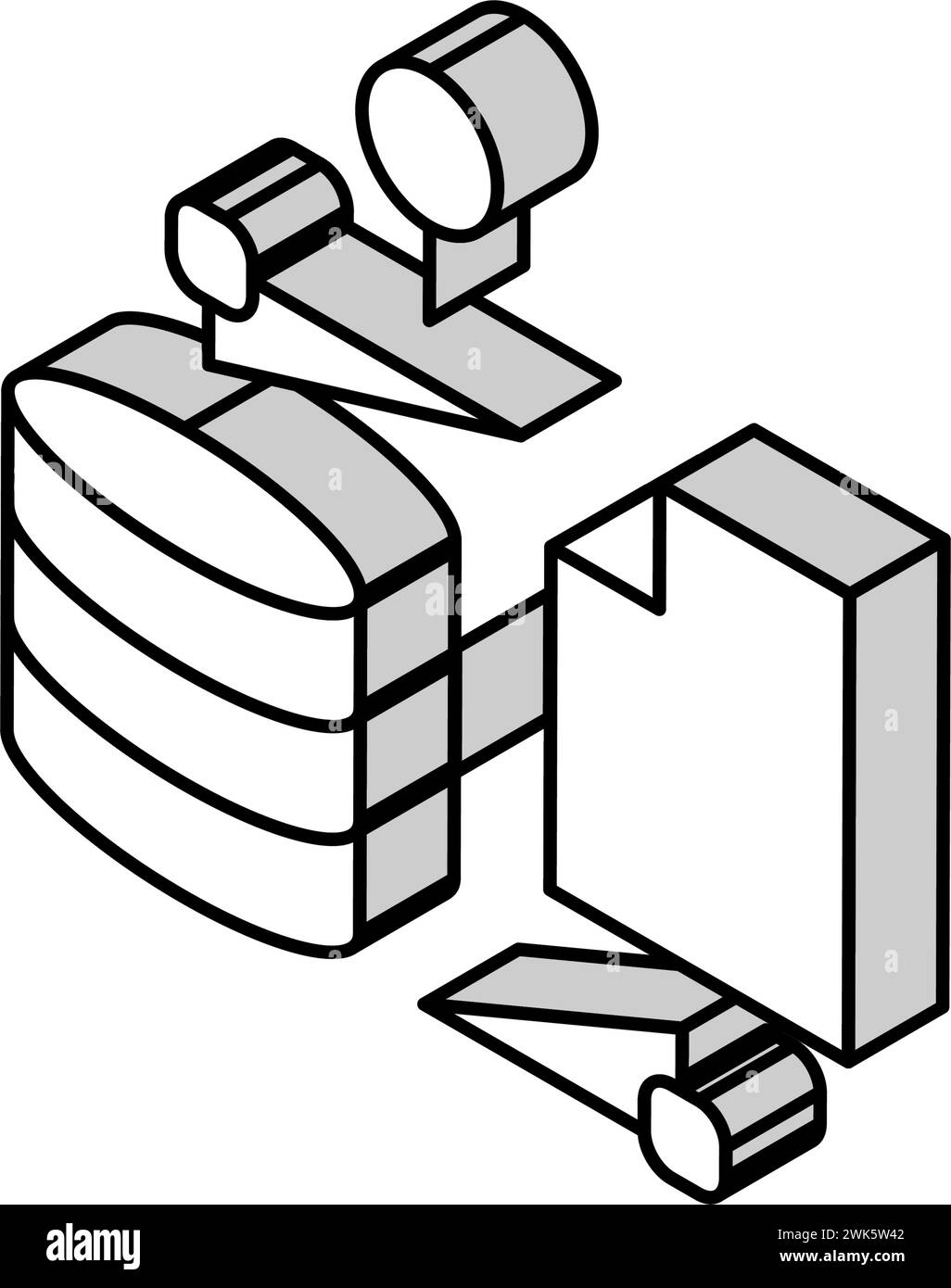 file digital processing isometric icon vector illustration Stock Vector ...
