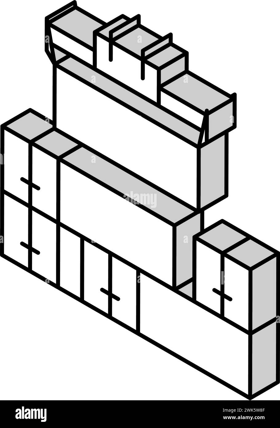 containers loader port isometric icon vector illustration Stock Vector ...
