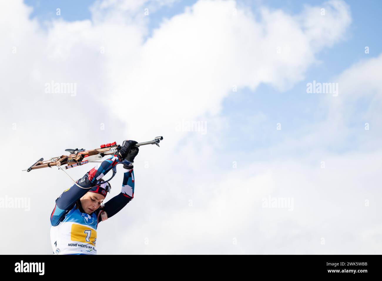 Ida Lien of, Norway. , . ahead of women's 4 x 6 km Relay during the IBU ...