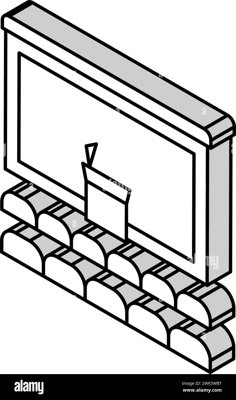 conference hall isometric icon vector illustration Stock Vector Image ...