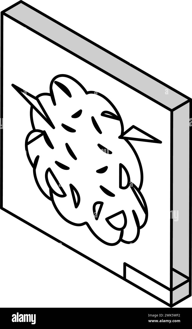 brain radiology researching isometric icon vector illustration Stock ...