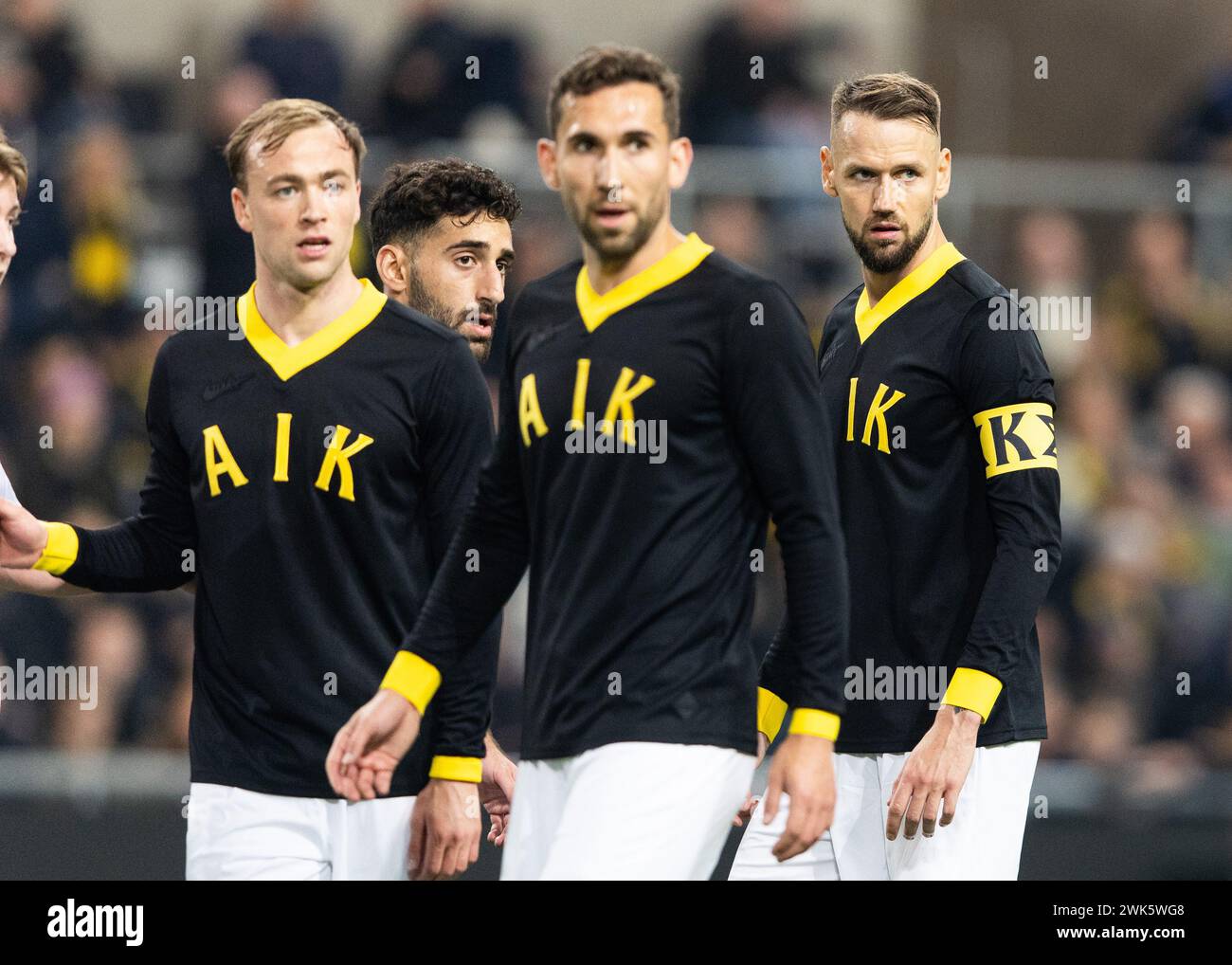 Stockholm, Sverige. 18th Feb, 2024. 240218 AIKs Martin Ellingsen ...