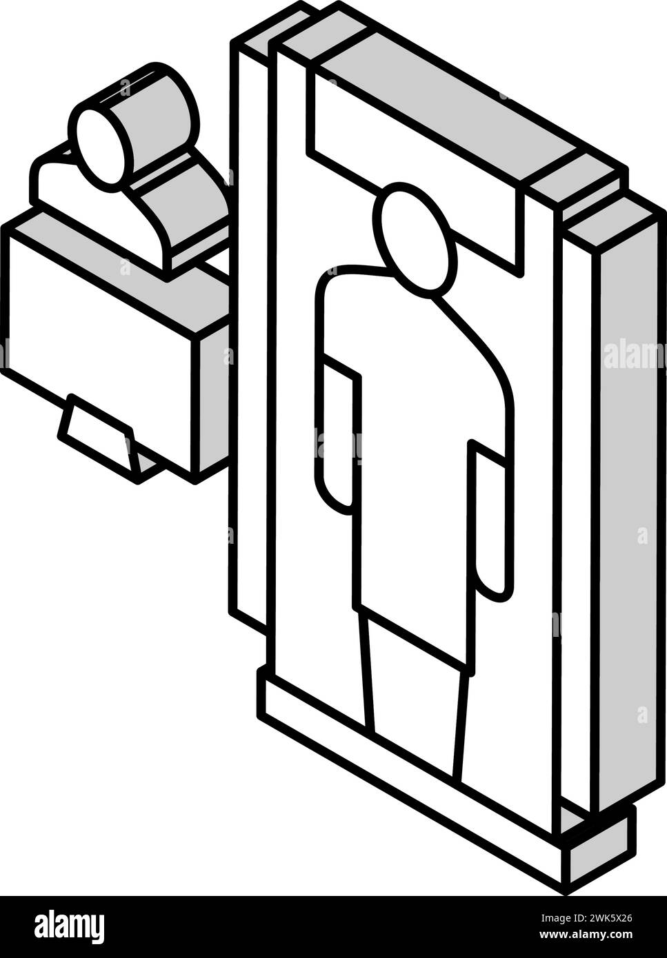 hospital cabinet radiology isometric icon vector illustration Stock ...