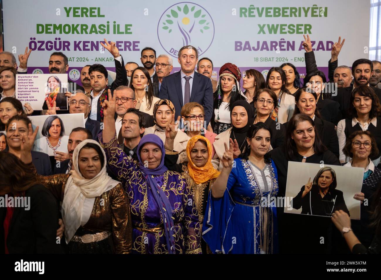 Ankara, Turkey. 18th Feb, 2024. After the Election Declaration was ...