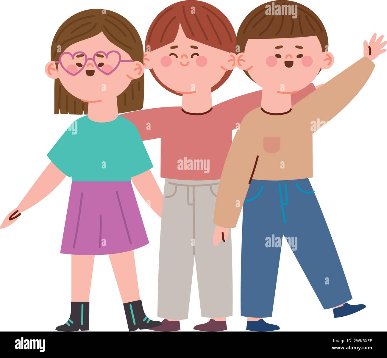 Down syndrome kids Stock Vector Images - Alamy