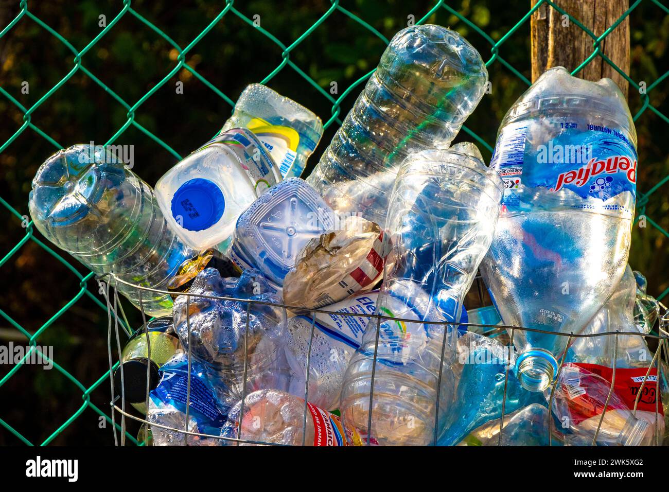 Playa del Carmen Quintana Roo Mexico 05. August 2023 Plastic bottle ...