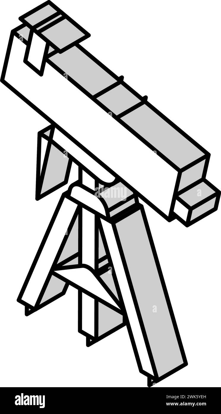 reflector planetarium isometric icon vector illustration Stock Vector ...