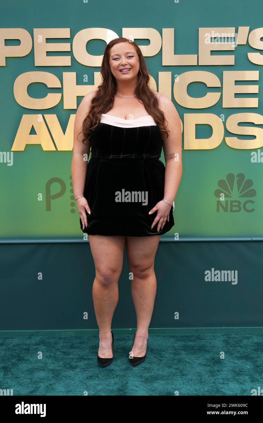 Grace O'Malley arrives at the People's Choice Awards on Sunday, Feb. 18 ...