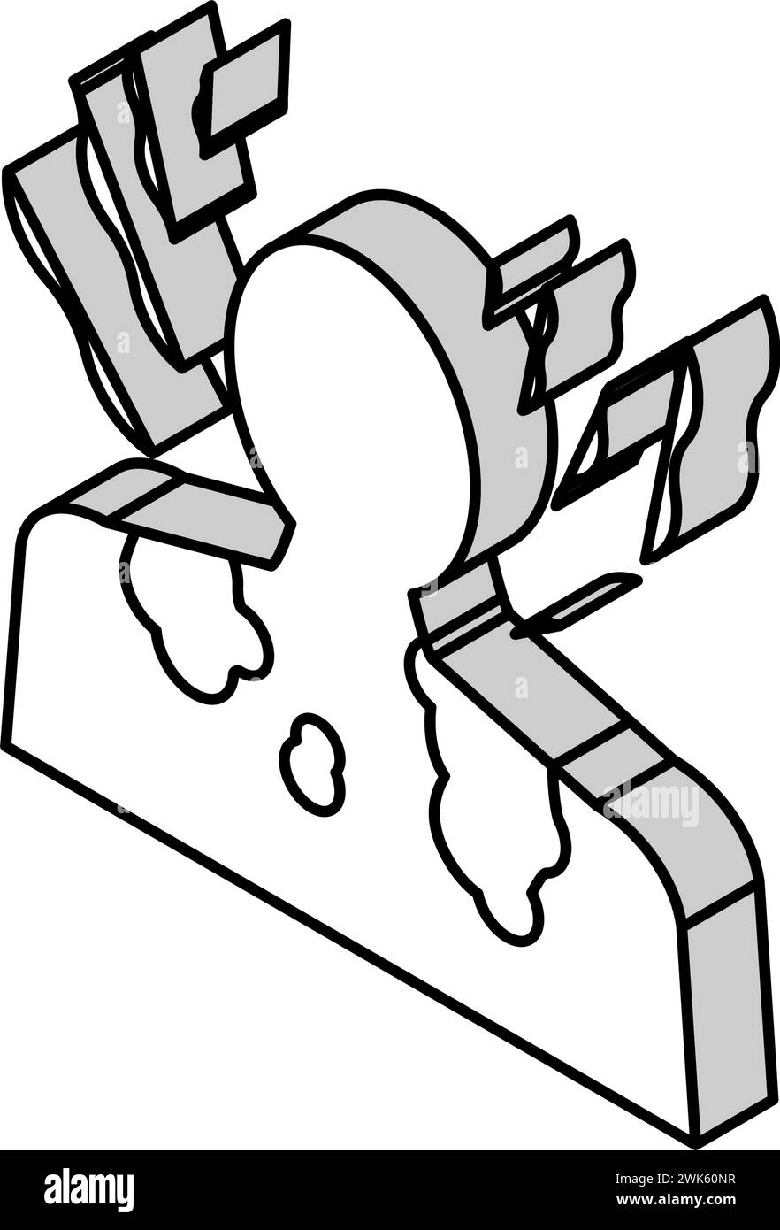 sunburn skin disease isometric icon vector illustration Stock Vector ...