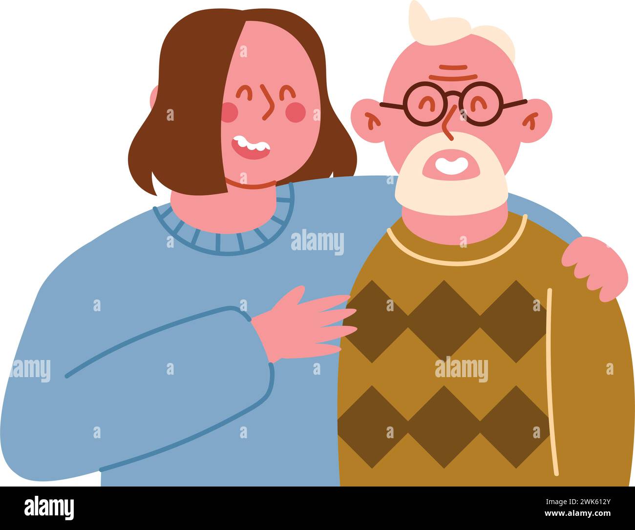 old father and daughter illustration Stock Vector Image & Art - Alamy
