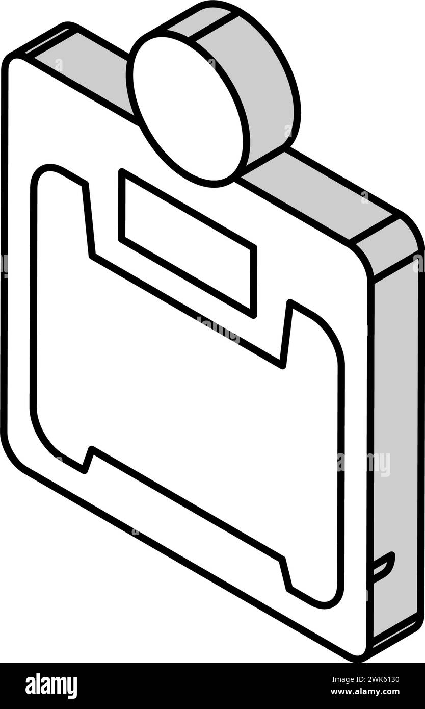 excess weight bariatric isometric icon vector illustration Stock Vector ...