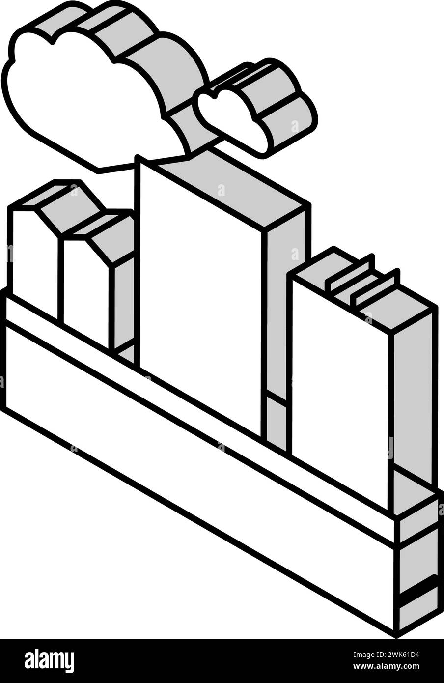 residential apartment zone land isometric icon vector illustration ...