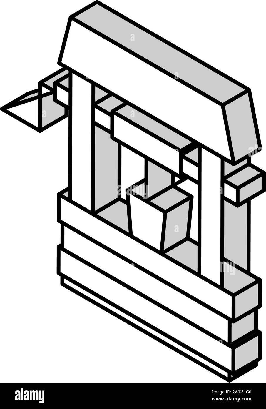 well water isometric icon vector illustration Stock Vector Image & Art ...