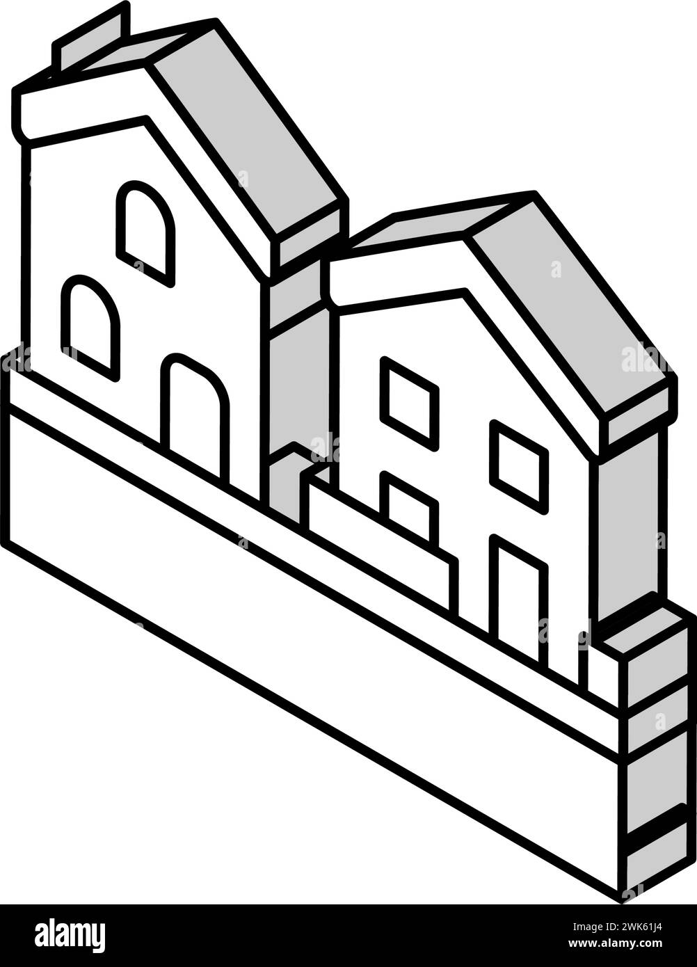 residential estate zone land isometric icon vector illustration Stock ...