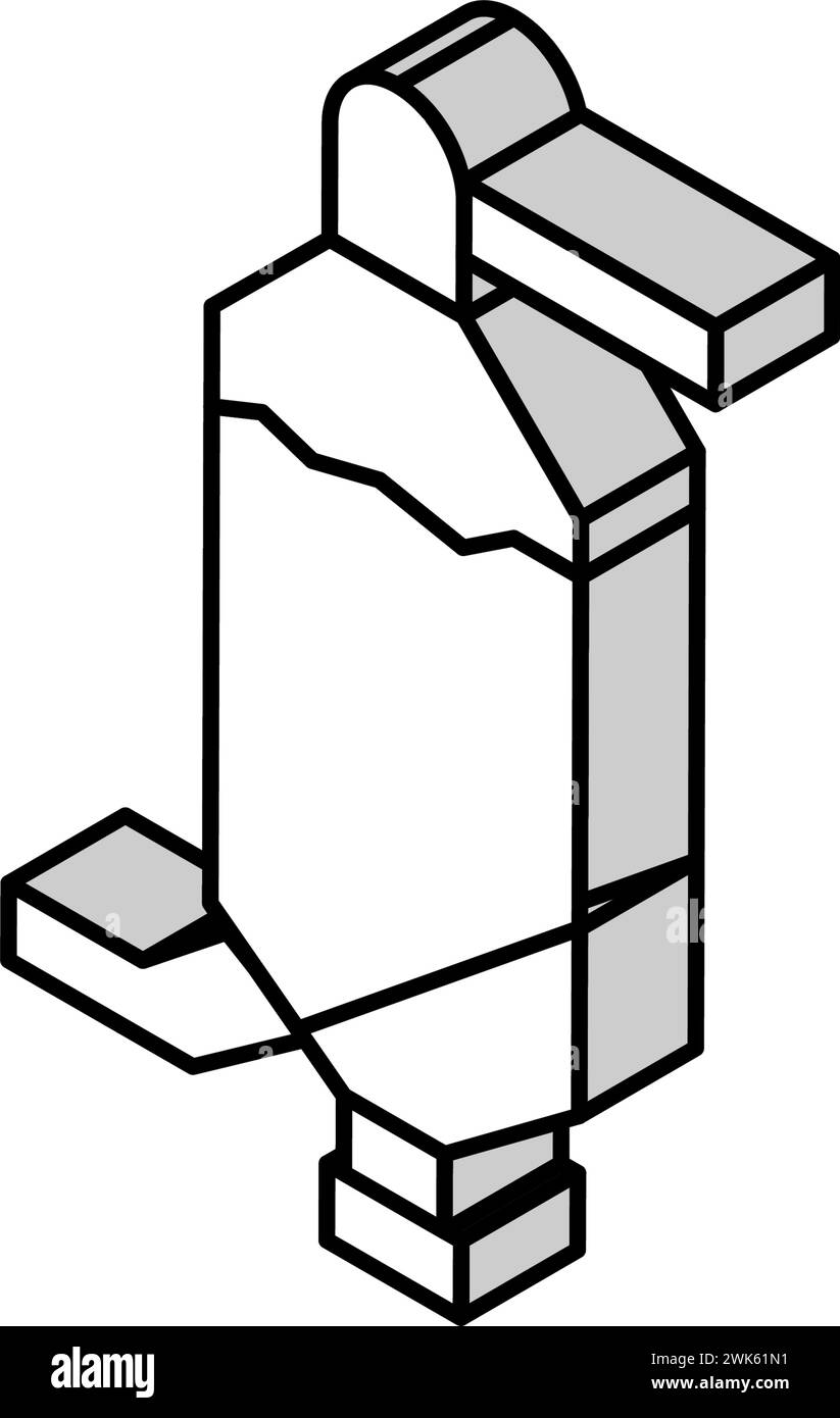 leaching aluminium production isometric icon vector illustration Stock ...