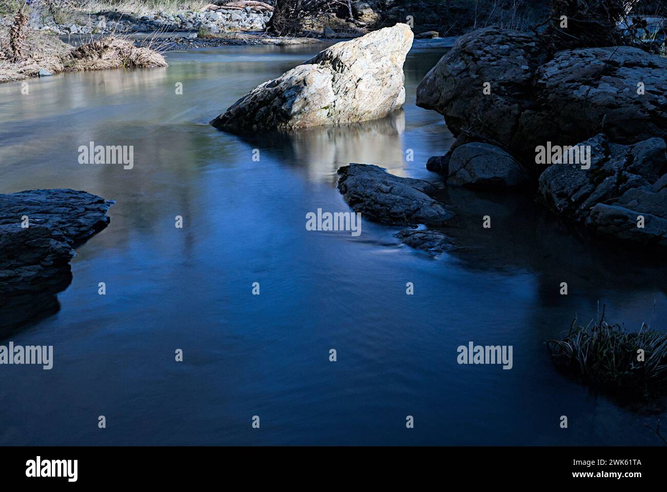 Creek with boulders in Henry Coe State Park Stock Photo - Alamy