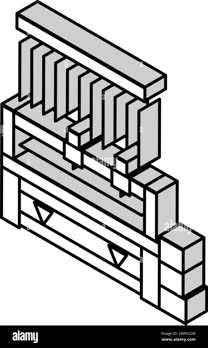 silk production machine isometric icon vector illustration Stock Vector ...