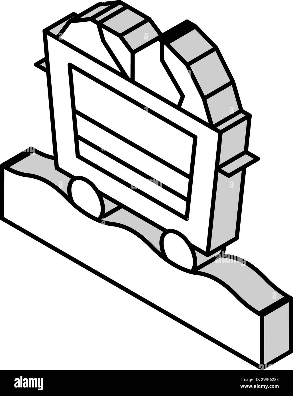mining booty aluminium production isometric icon vector illustration ...