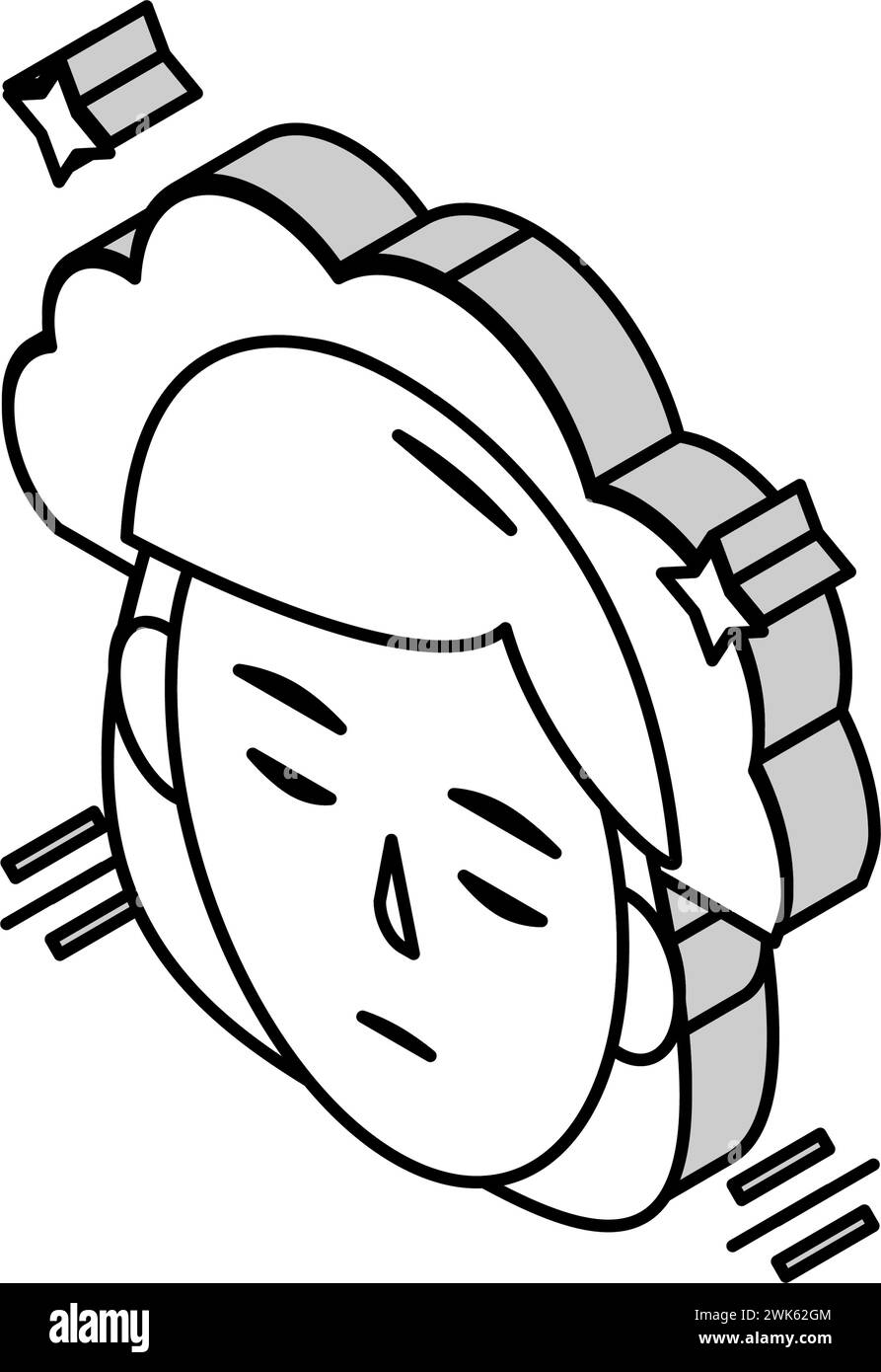 fainting disease isometric icon vector illustration Stock Vector Image ...