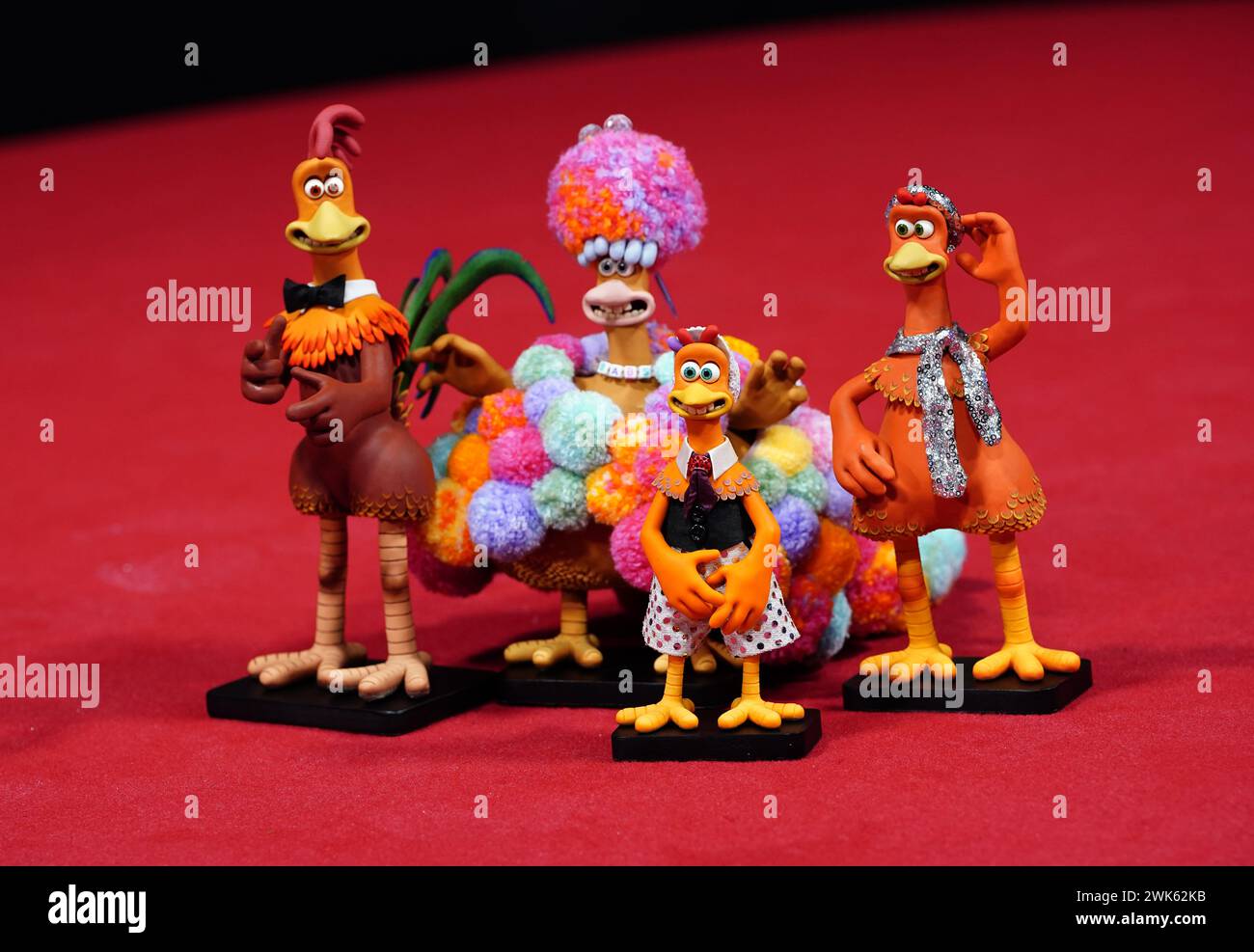 Figures of Chicken Run characters Rocky, Babs, Ginger and Molly on the ...
