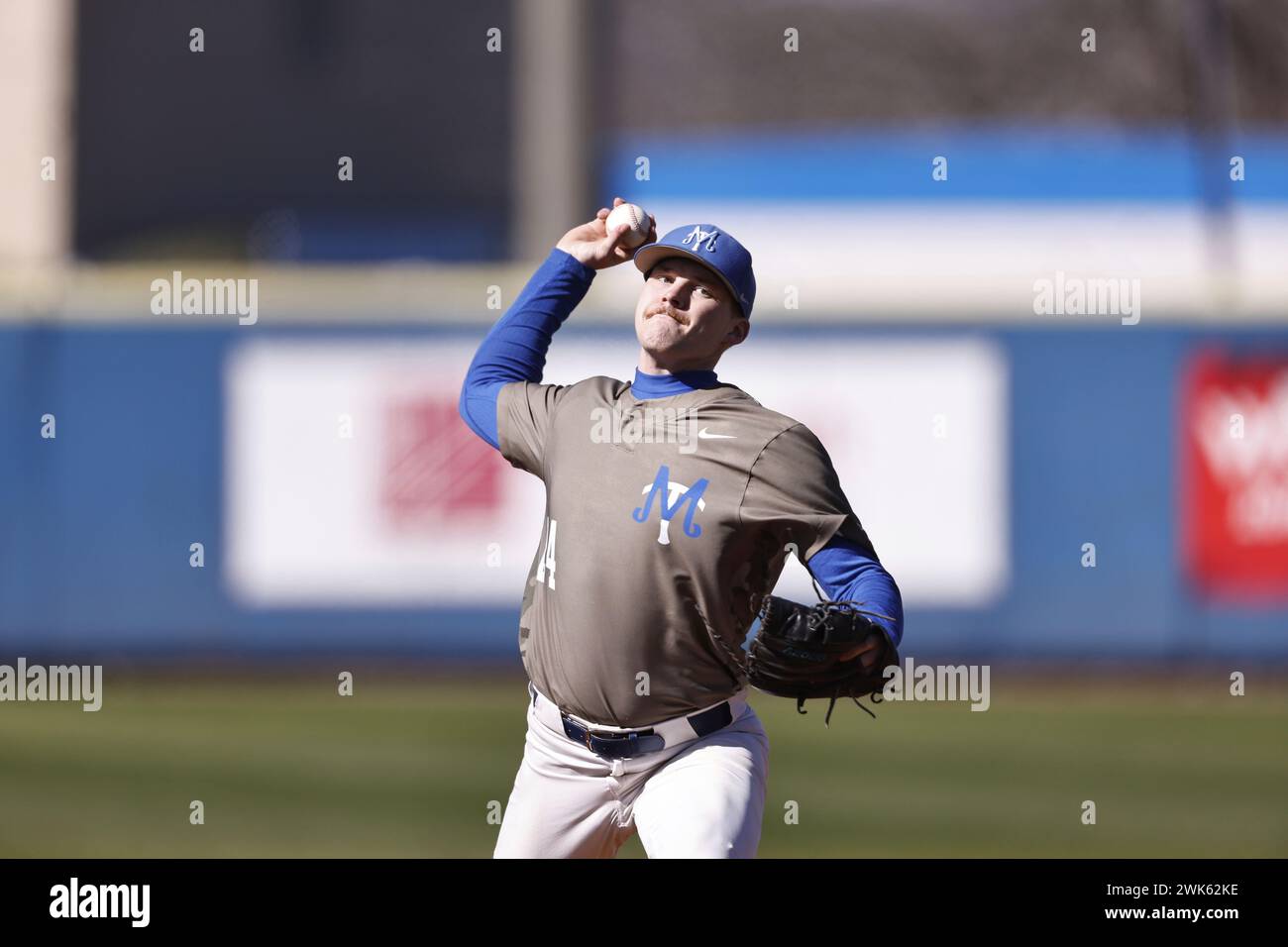 Middle Tennessee pitcher Bryant Beranek (24) throws to a batter during ...