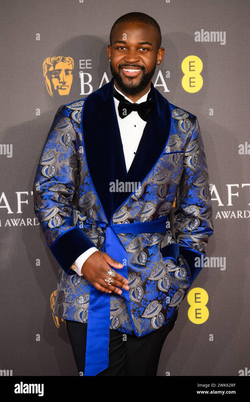 London, UK. Sunday 18th February 2024. Nigel Kabvina attending the ...