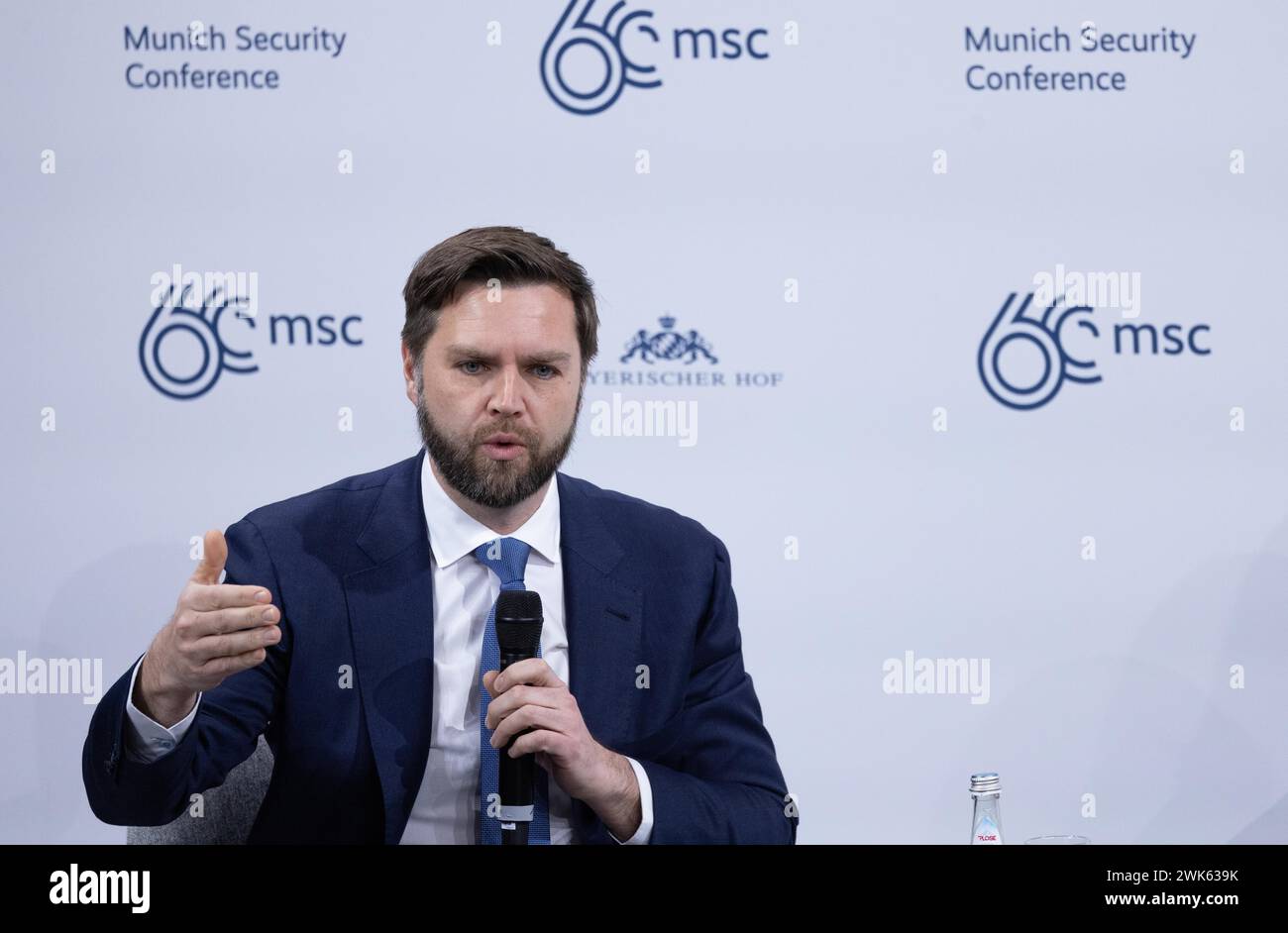 Munich, Germany. 18th Feb, 2024. U.S Senator J.D Vance, comments at a ...