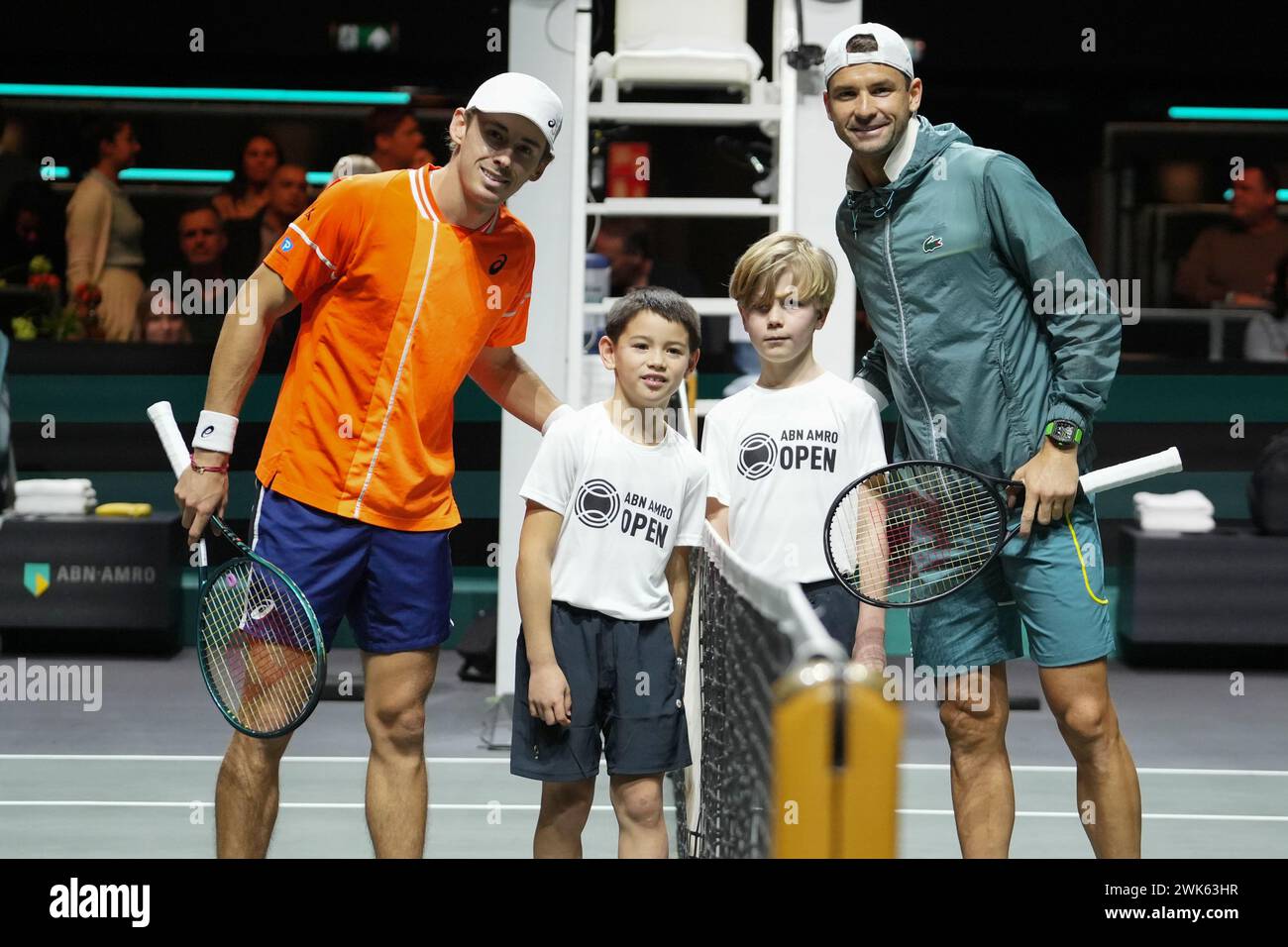 Alex de Minaur of Australia against Grigor Dimitrov of Bulgaria, Semi ...