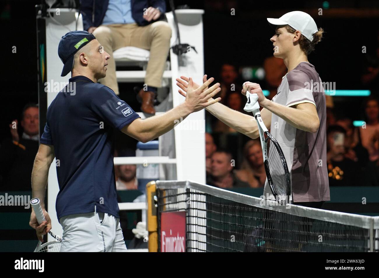 Tallon Griekspoor of Netherlands against Jannik Sinner of Italy, Semi ...
