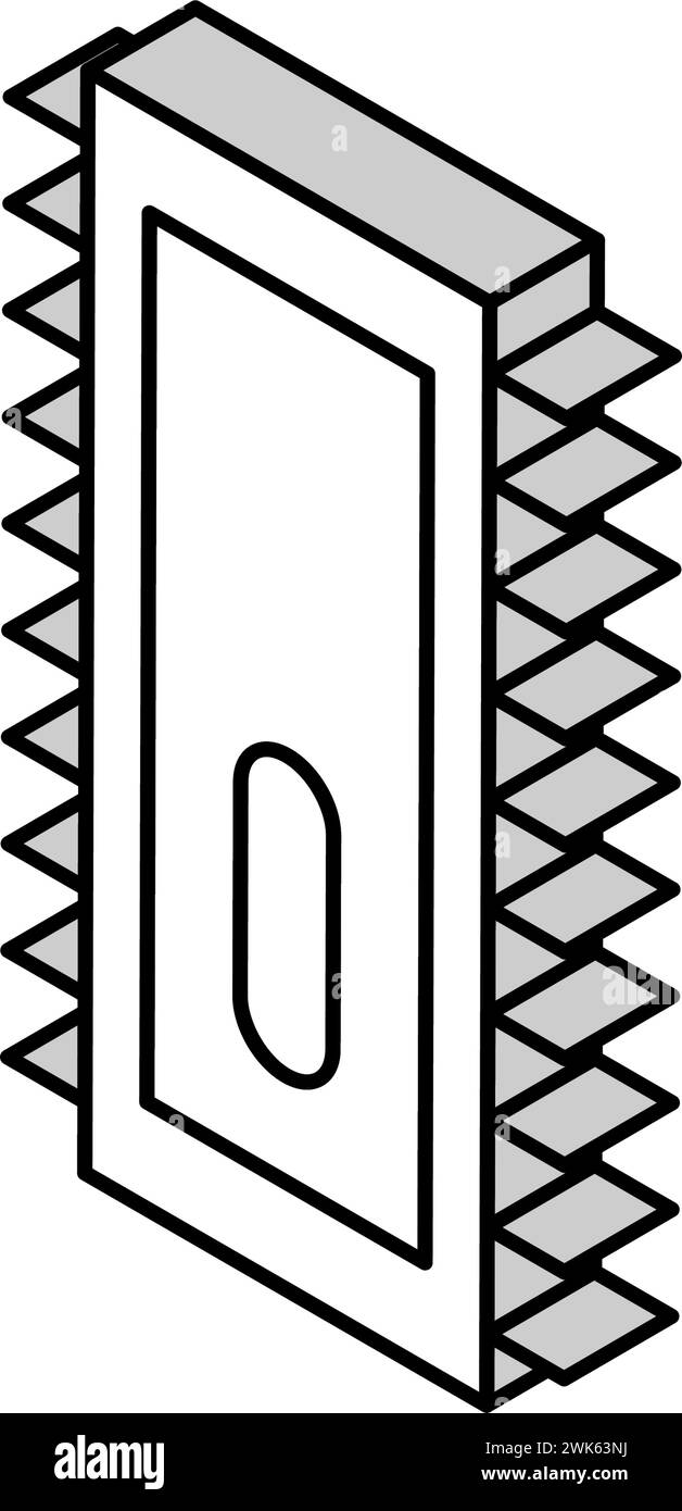 Microchip Semiconductor Manufacturing Isometric Icon Vector