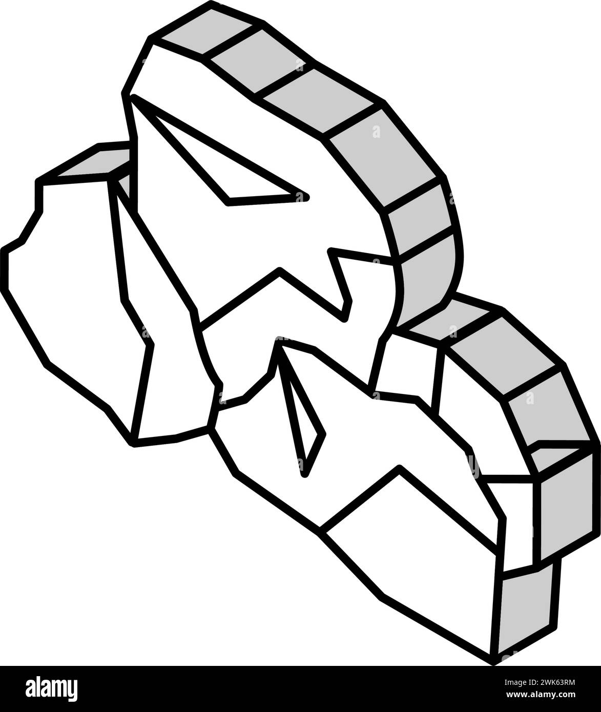 bauxite aluminium production isometric icon vector illustration Stock ...