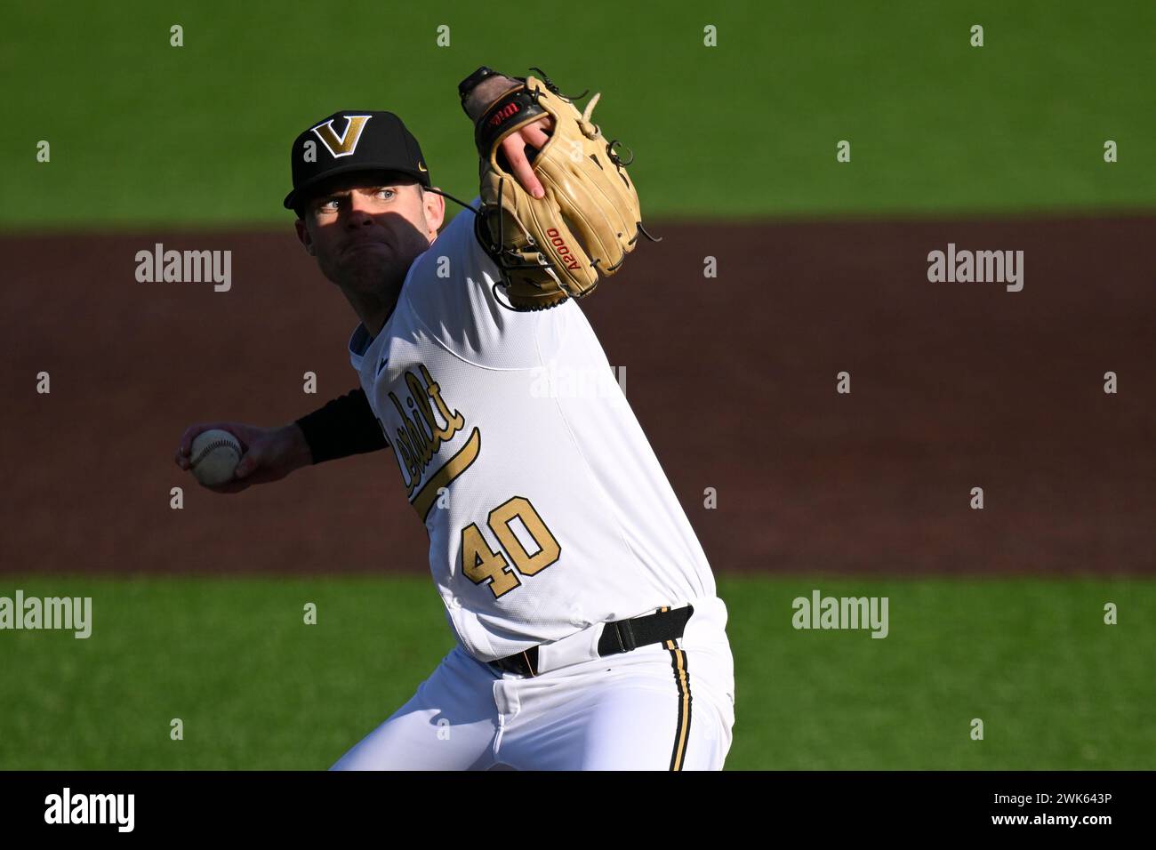 Vanderbilt pitcher Sam Hliboki against Florida Atlantic during an NCAA ...