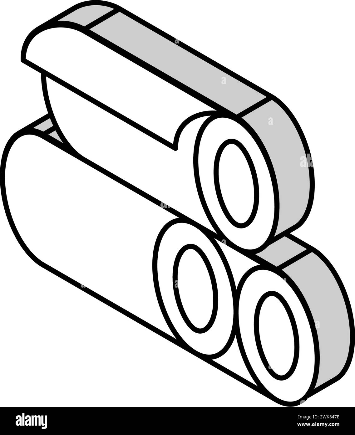 rolls of textile isometric icon vector illustration Stock Vector Image & Art - Alamy