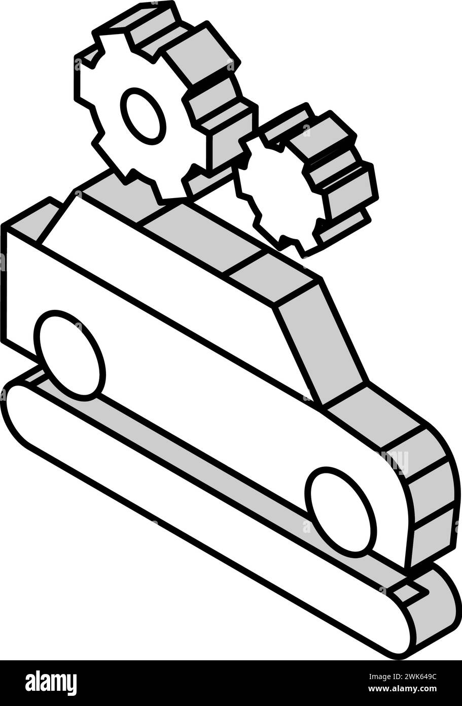 manufacturing car isometric icon vector illustration Stock Vector Image ...