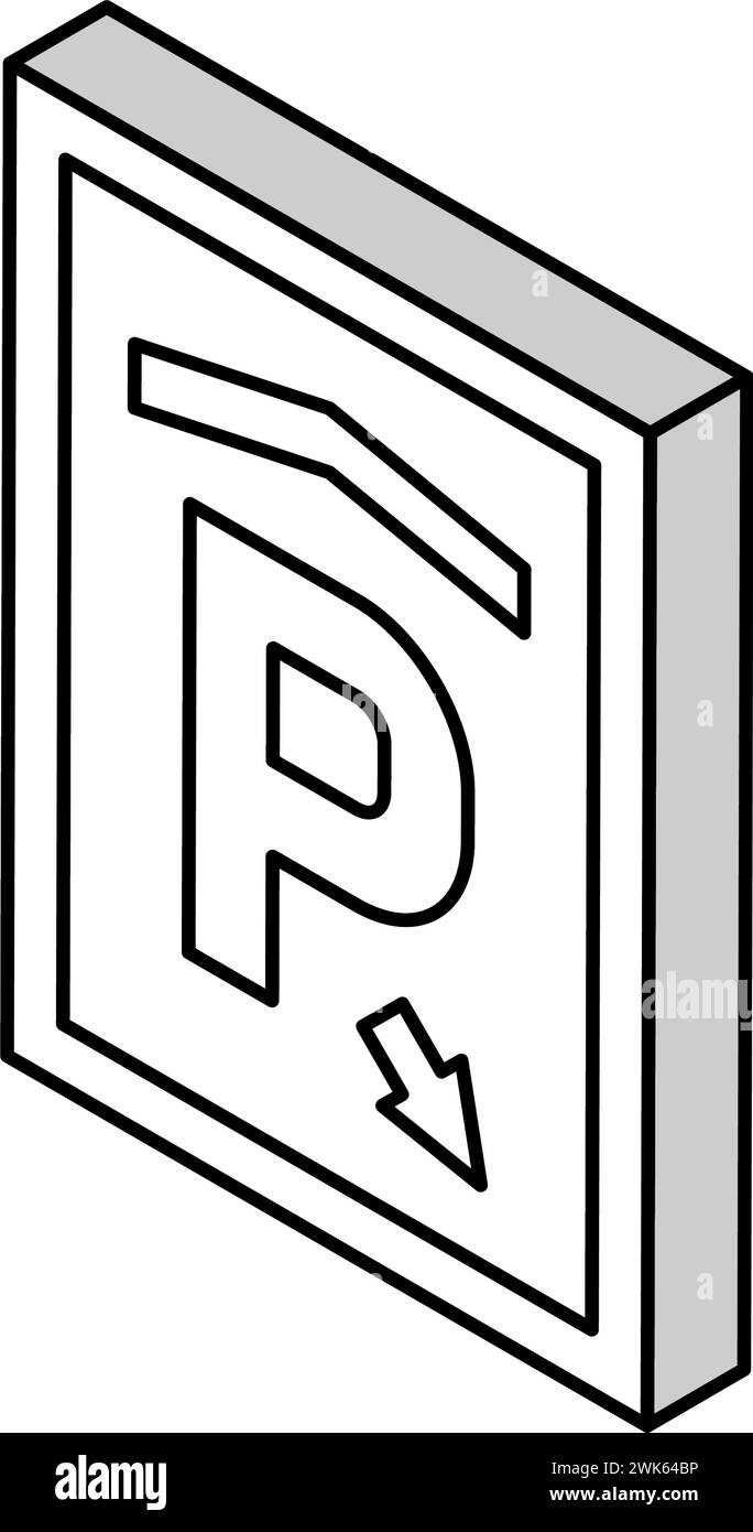 mark parking isometric icon vector illustration Stock Vector Image ...