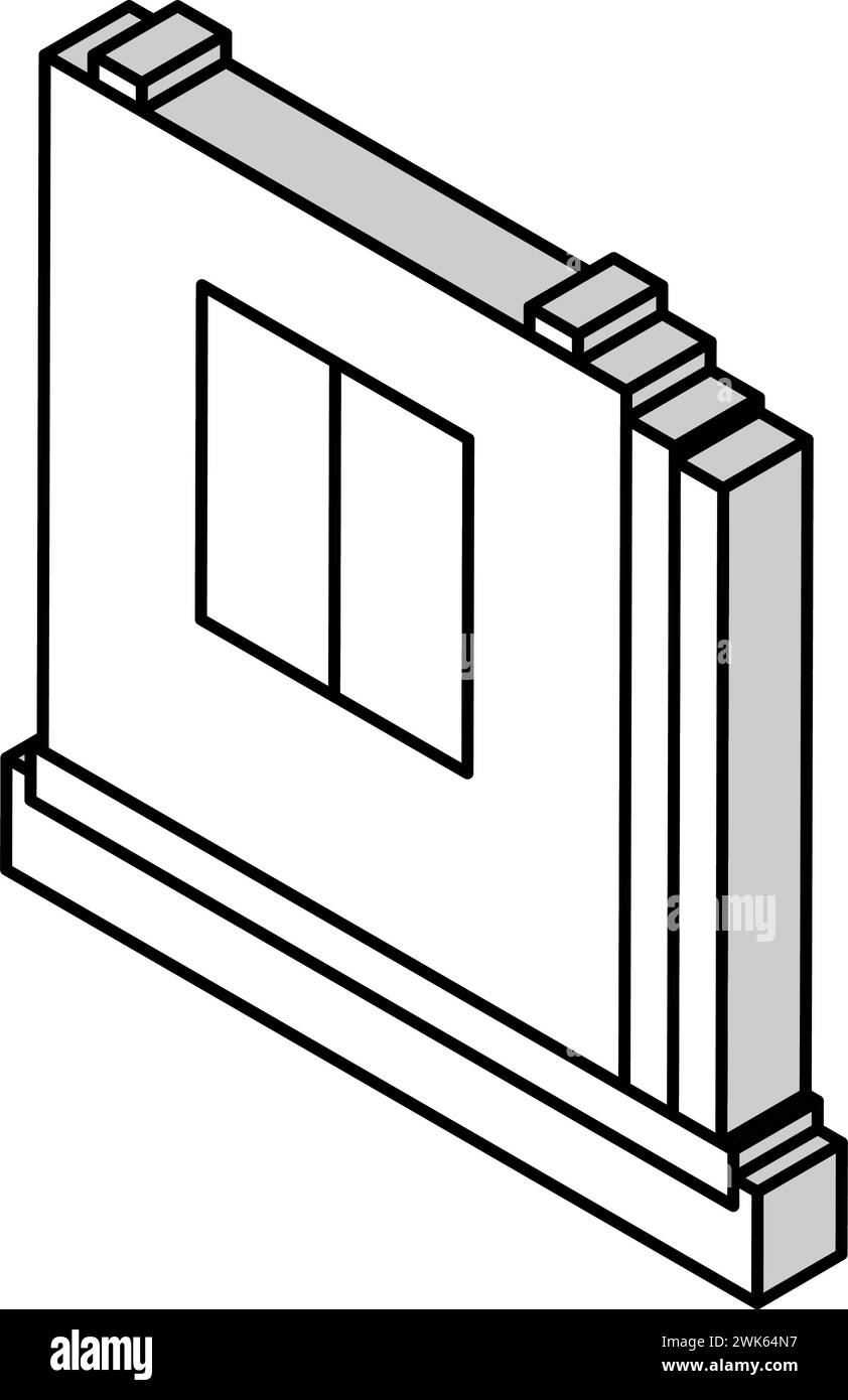 walls of panel house isometric icon vector illustration Stock Vector ...