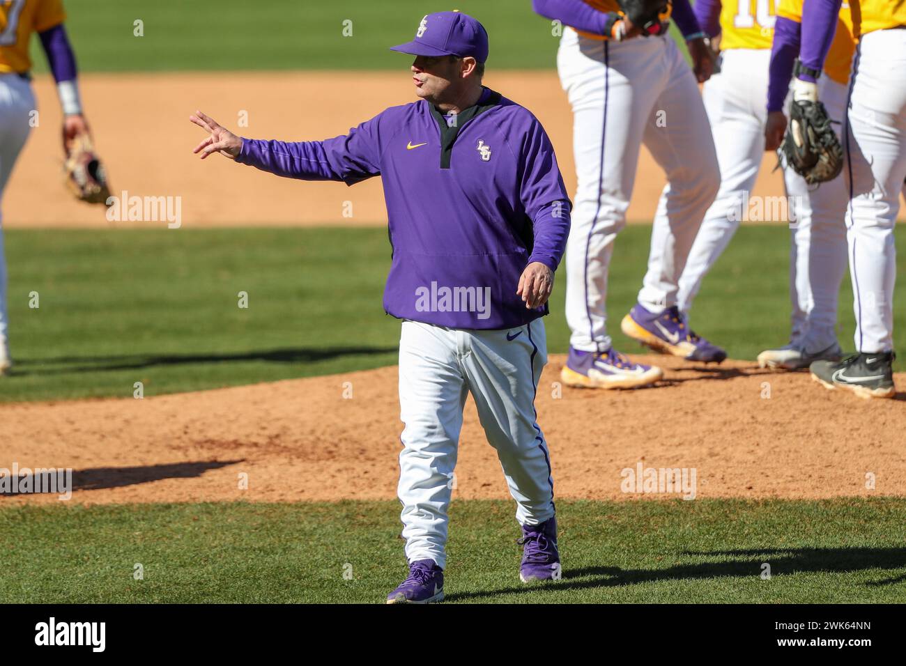 Baton Rouge, USA. 18th Feb, 2024. February 18, 2024: LSU Head Coach Jay ...