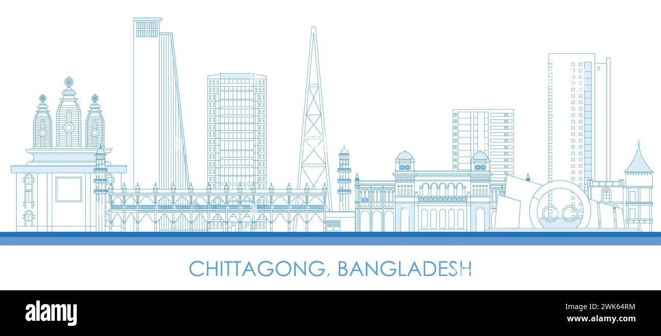 Chittagong bangladesh outline city hi-res stock photography and images ...