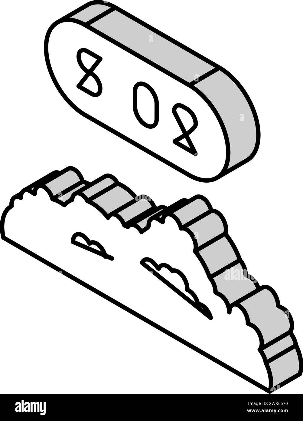 sio2 semiconductor manufacturing isometric icon vector illustration ...