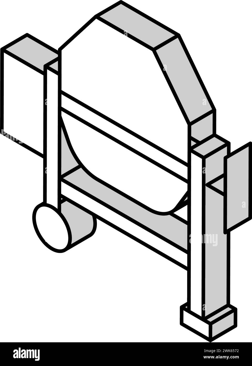 concrete production mixer isometric icon vector illustration Stock ...