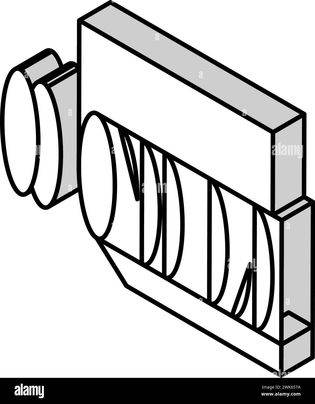 cutting semiconductor manufacturing isometric icon vector illustration ...