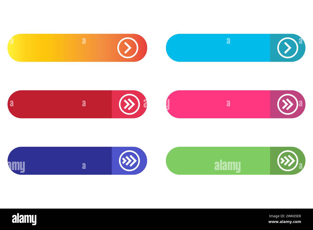 Web page next arrow button symbol, web element button for buy or ...