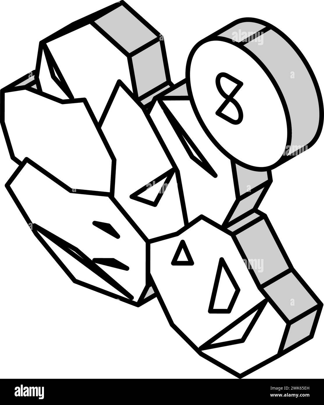 silicon semiconductor manufacturing isometric icon vector illustration ...