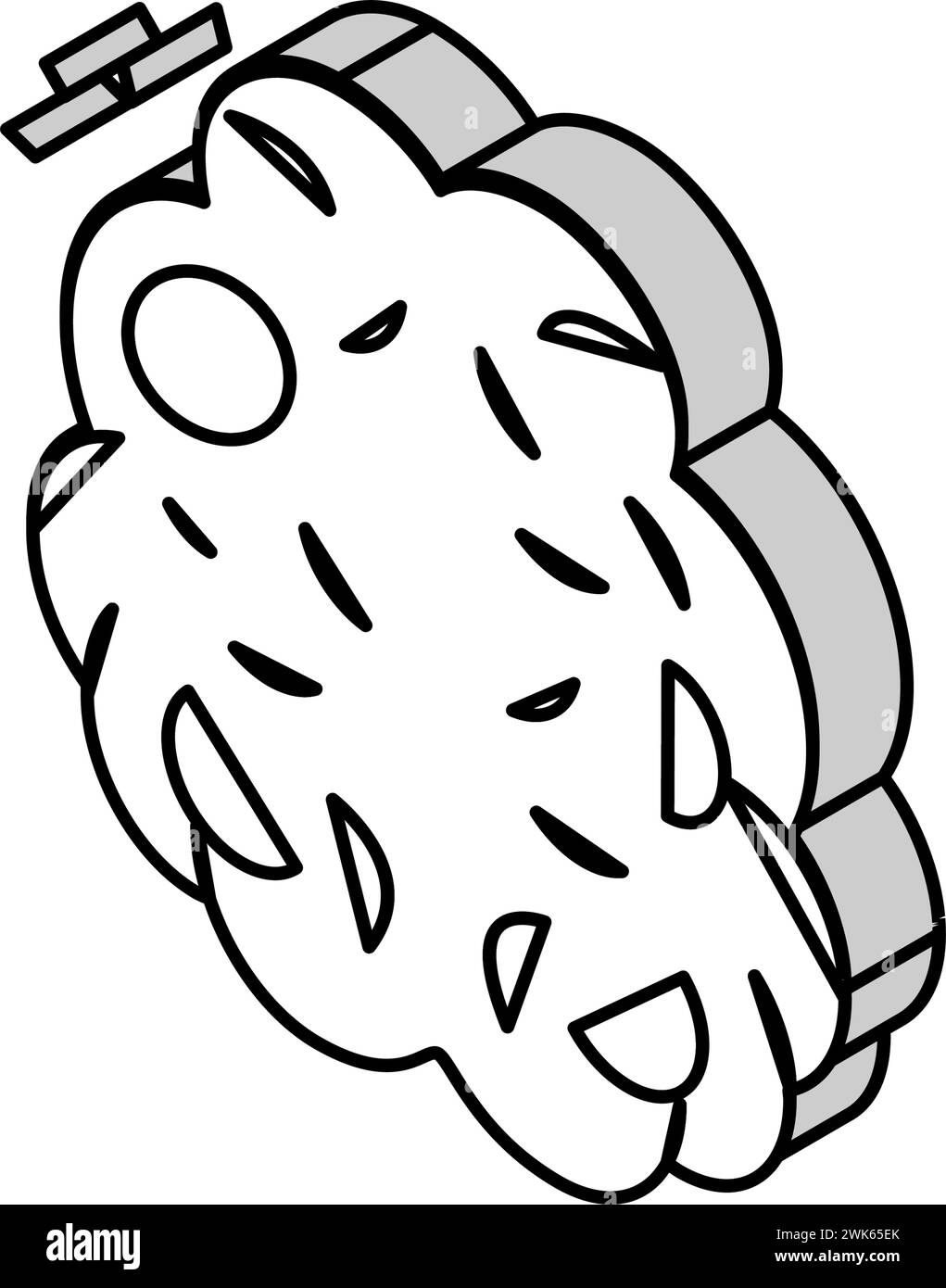 Brain disease icon isometric Black and White Stock Photos & Images - Alamy