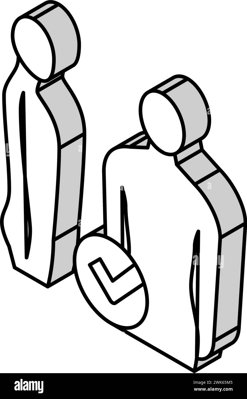 correct posture isometric icon vector illustration Stock Vector Image ...