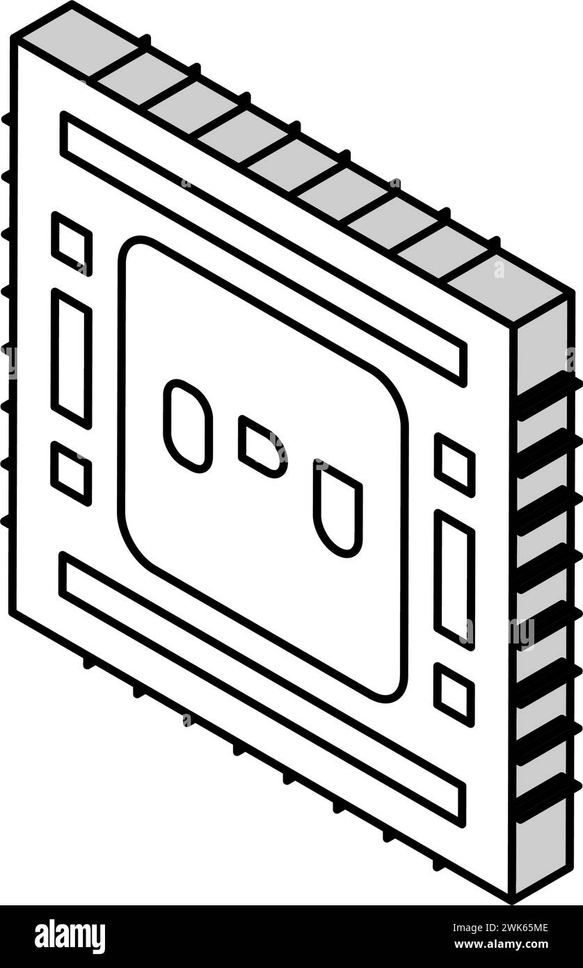 cpu semiconductor manufacturing isometric icon vector illustration ...