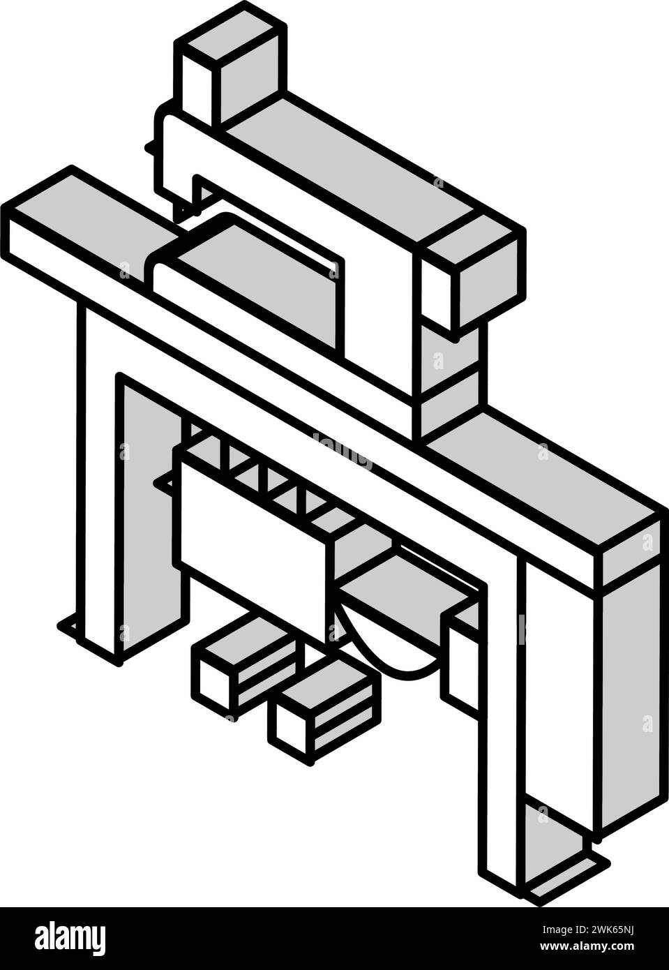 sewing machine textile workplace isometric icon vector illustration ...